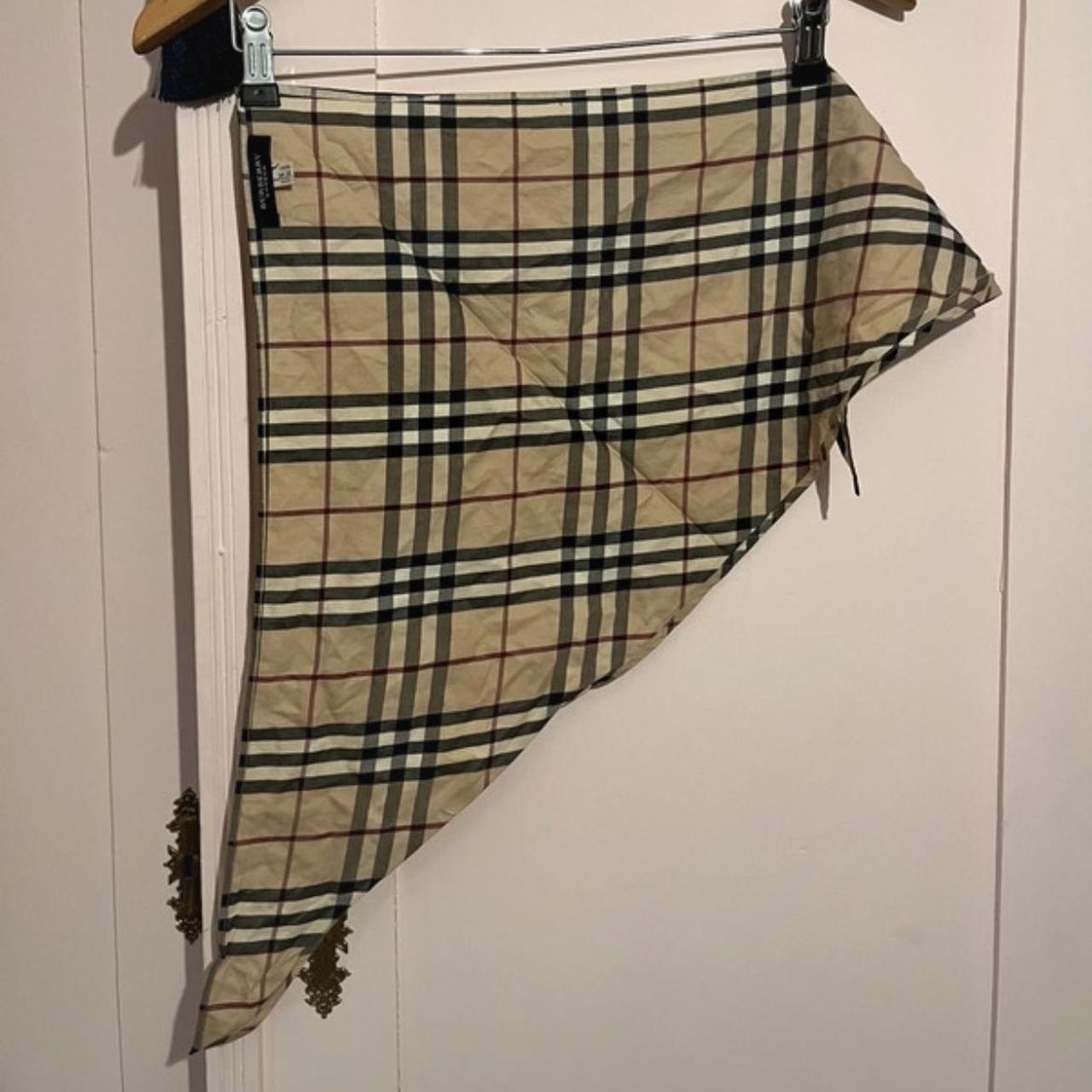 Vintage Burberry bandana / headscarf / neckerchief.... - Depop