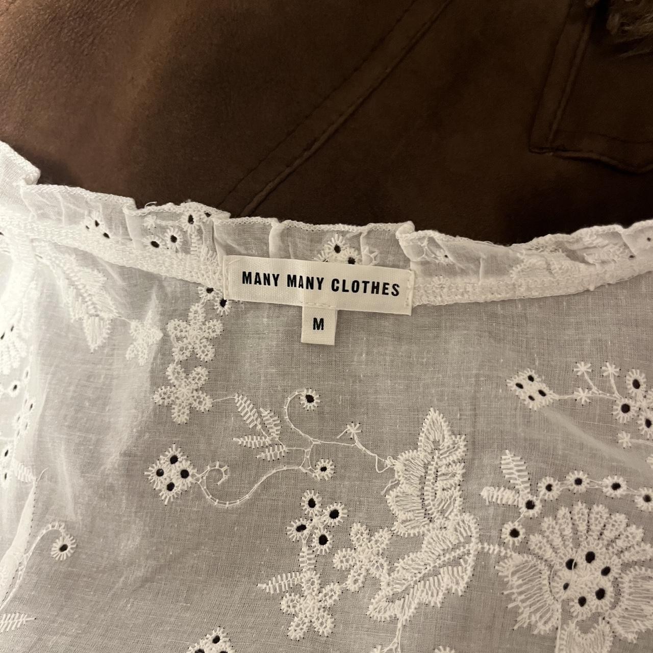 Many Many Clothes Delilah Top. White embroidered... - Depop