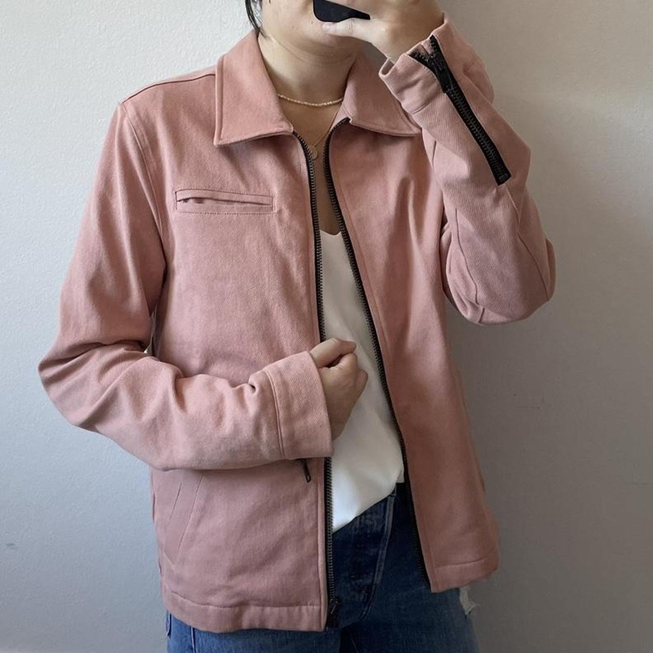 Ronning Salmon Pink Work Jacket Size S Mens utility... - Depop