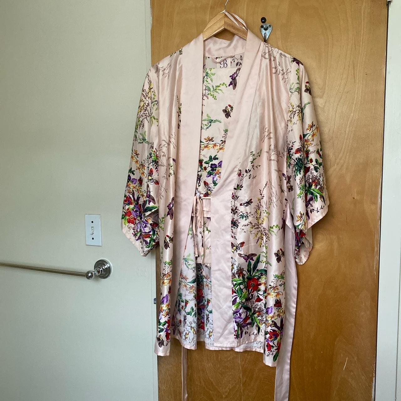 B by Ted baker satin pajama set (robe and pants) Sat... - Depop