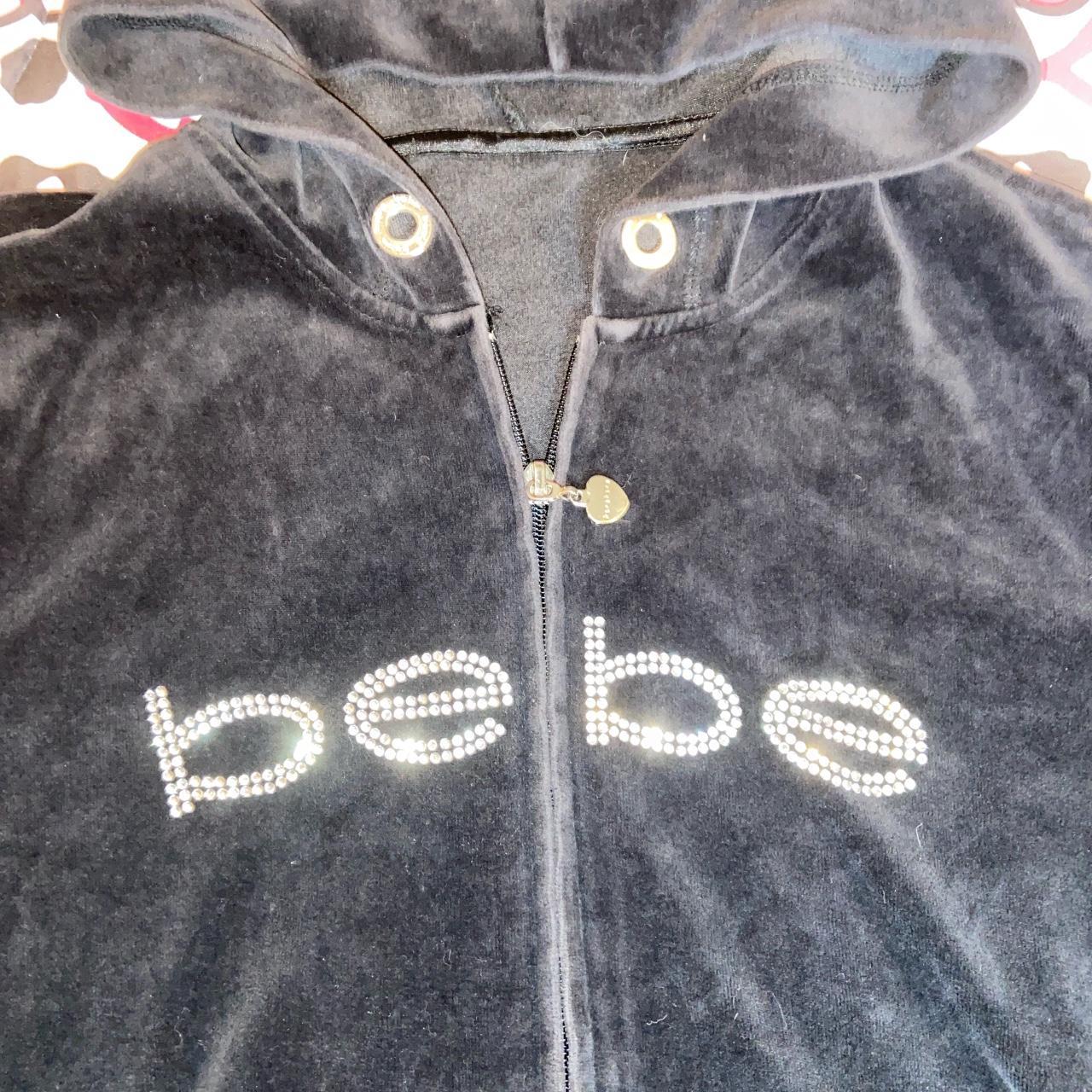 Velour bebe cropped zip up jacket in amazing... - Depop