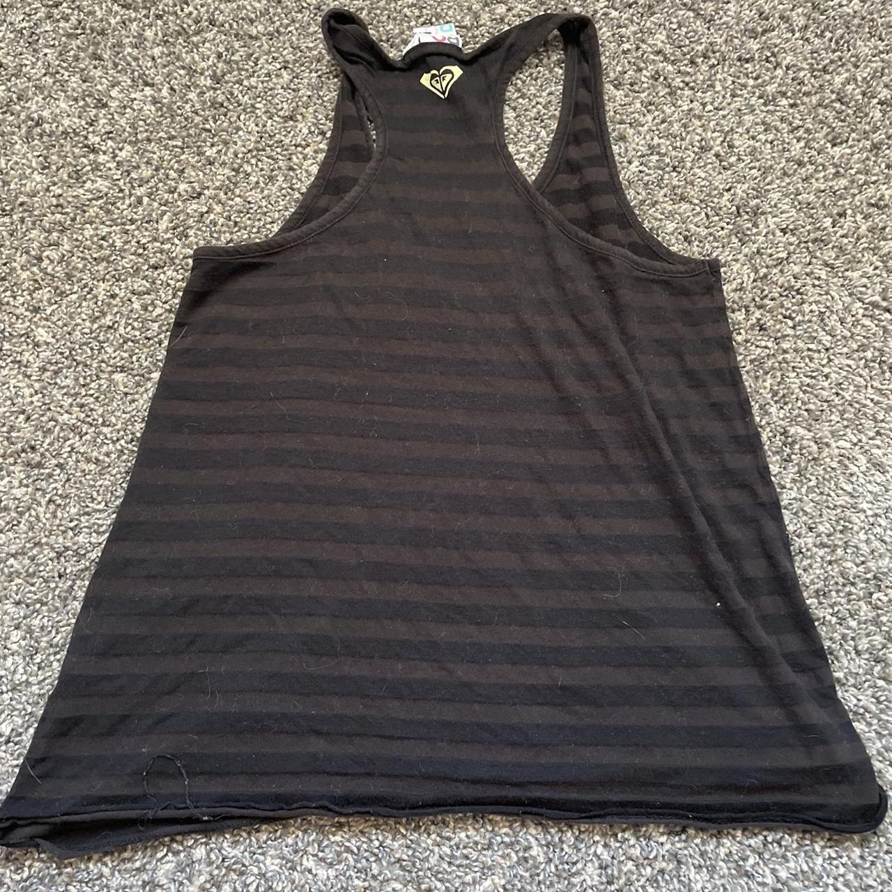 ⊹ ROXY emo striped tank top ( has a very long... - Depop