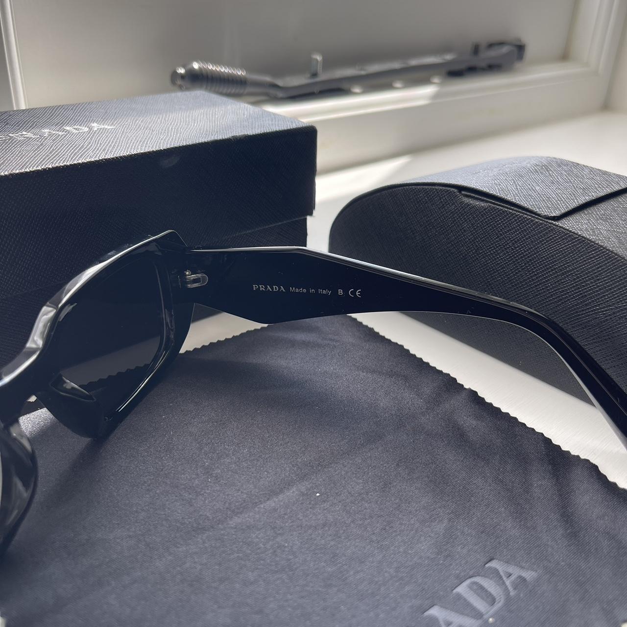 Prada PR 17WS 1AB5S0 Sunglasses 49mm Black / Grey... - Depop