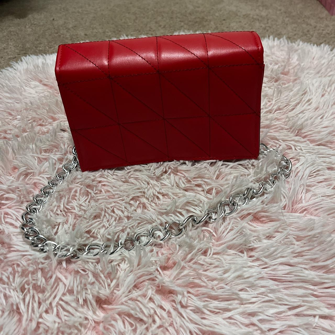 Red Chain Shoulder Bag Purse (Could be used as an... - Depop