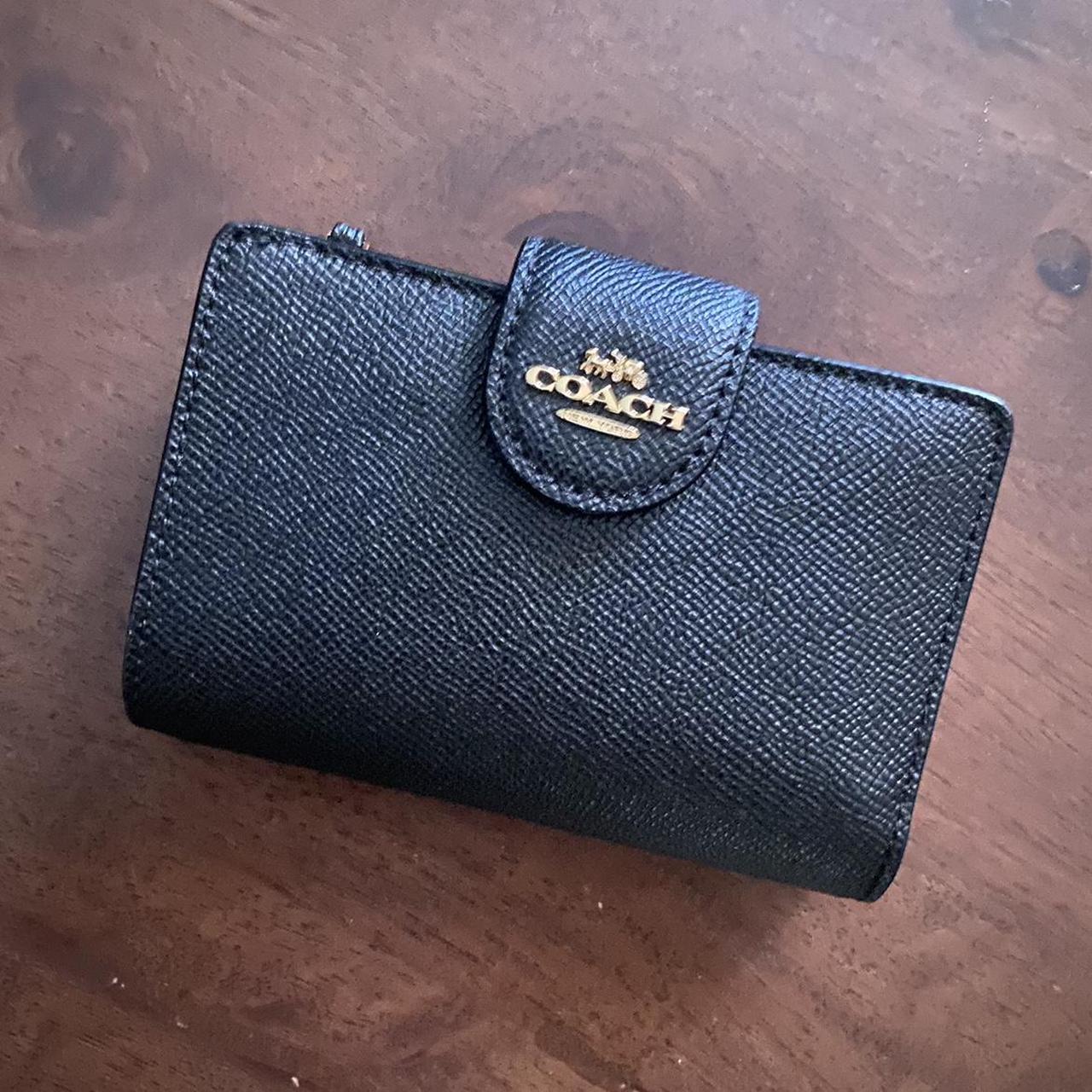 black small coach wallet/cardholder. authentic.... - Depop