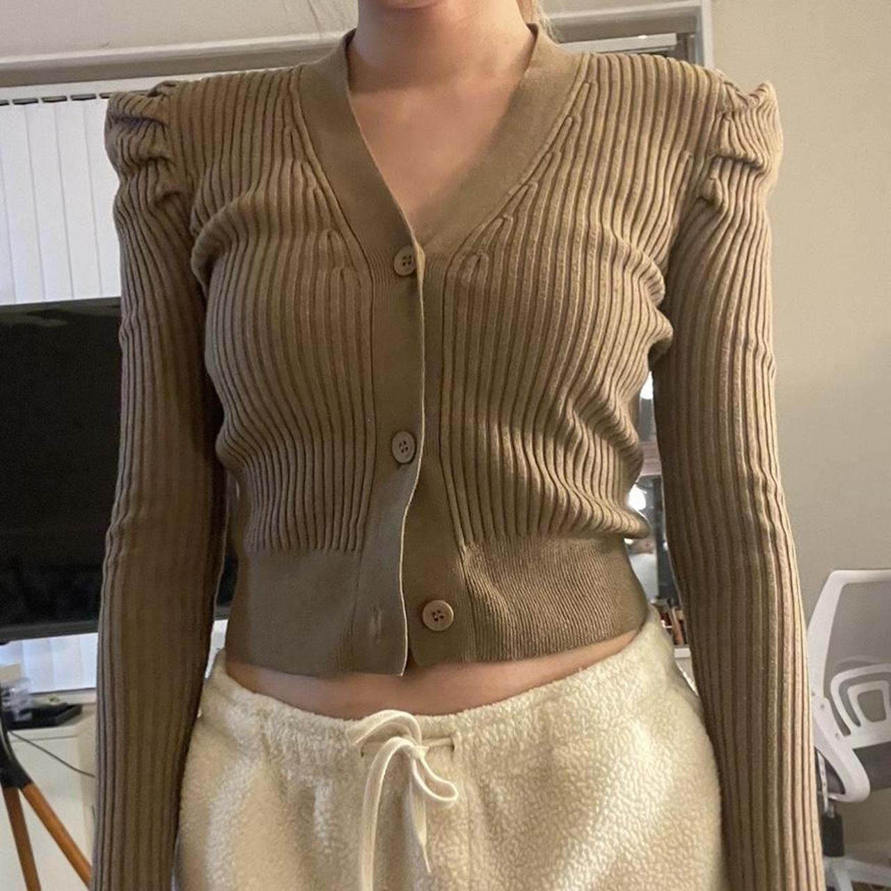 Oak + fort caramel cardigan Size XS Fits XS, S In... - Depop