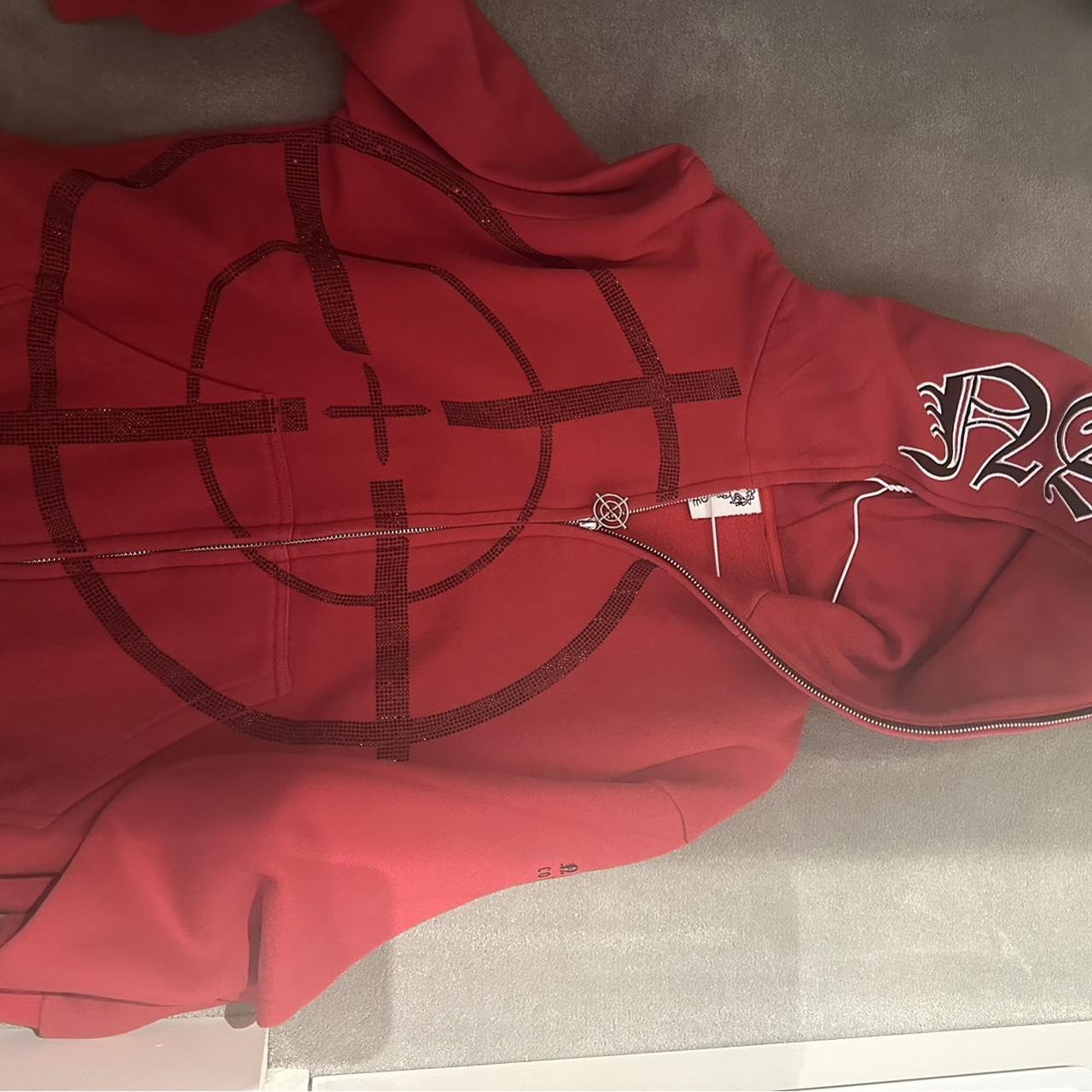 Red Named Collective Zip Up - Depop