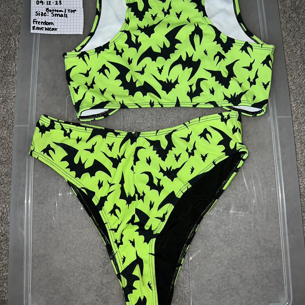 Neon Green rave outfit Bats - Depop