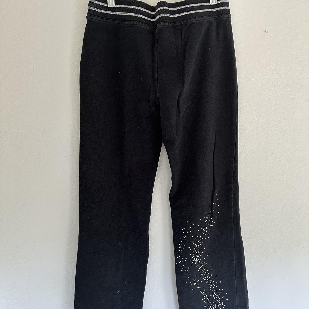 Gorgeous black BCBG tracksuit w silver rhinestones... - Depop