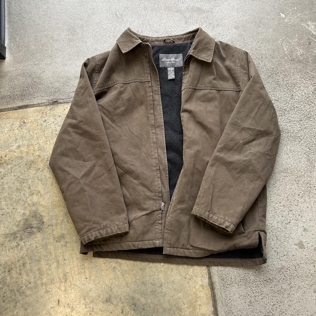 Eddie bauer workwear style jacket vintage... - Depop