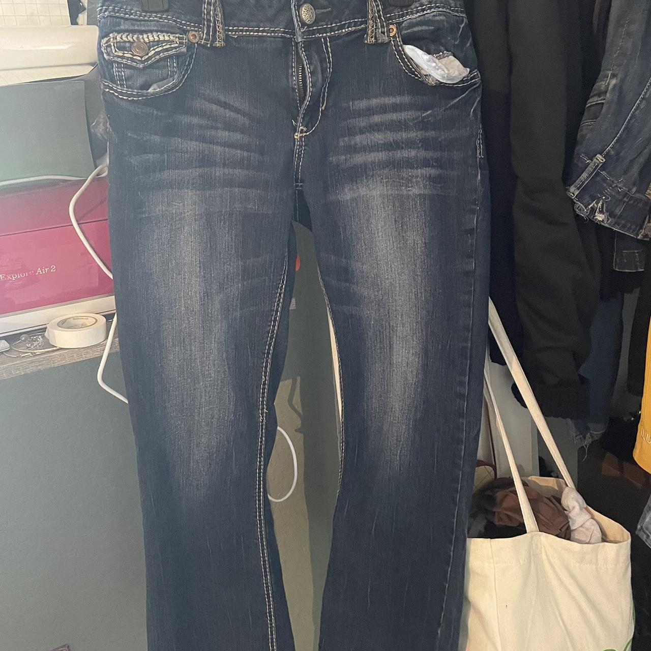 Low rise boot cut amethyst jeans Y2K size 13 in juniors - Depop