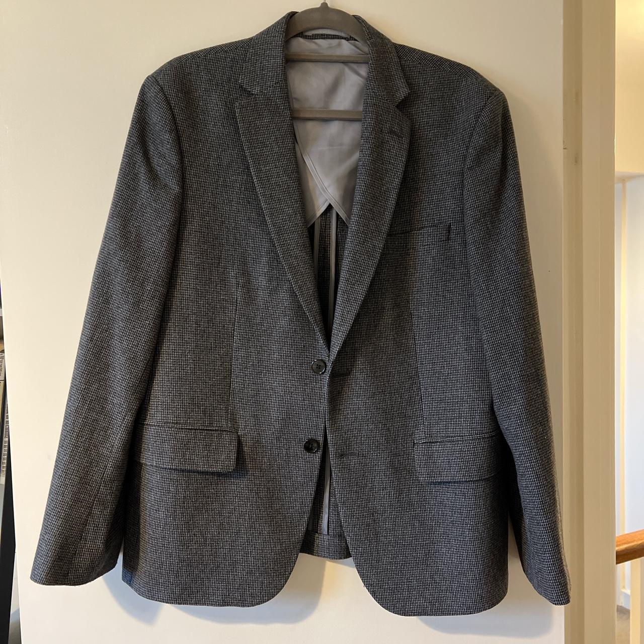 Moss London Skinny Fit Blazer. 42s Gray and black... - Depop