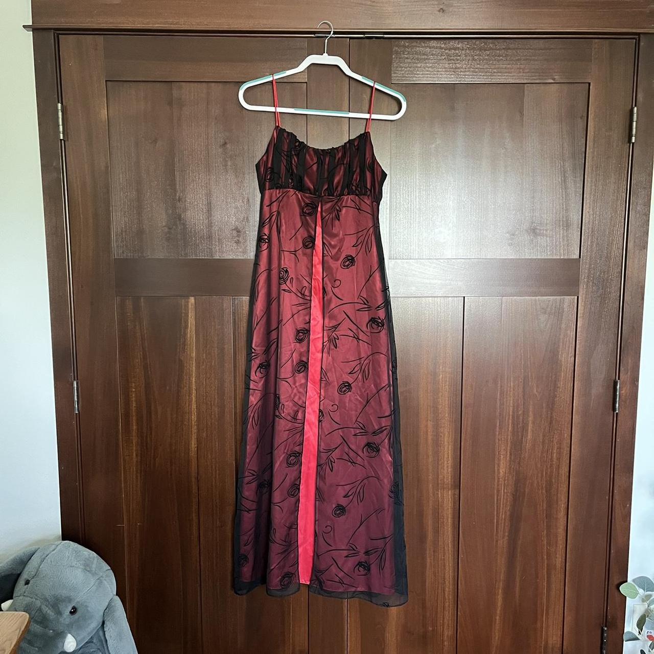 “y2k” red “teeze me” prom dress! - made in the usa,... - Depop