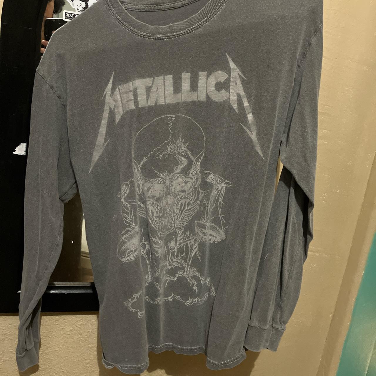 Grey metallica shirt, fair condition. minor wear and... - Depop