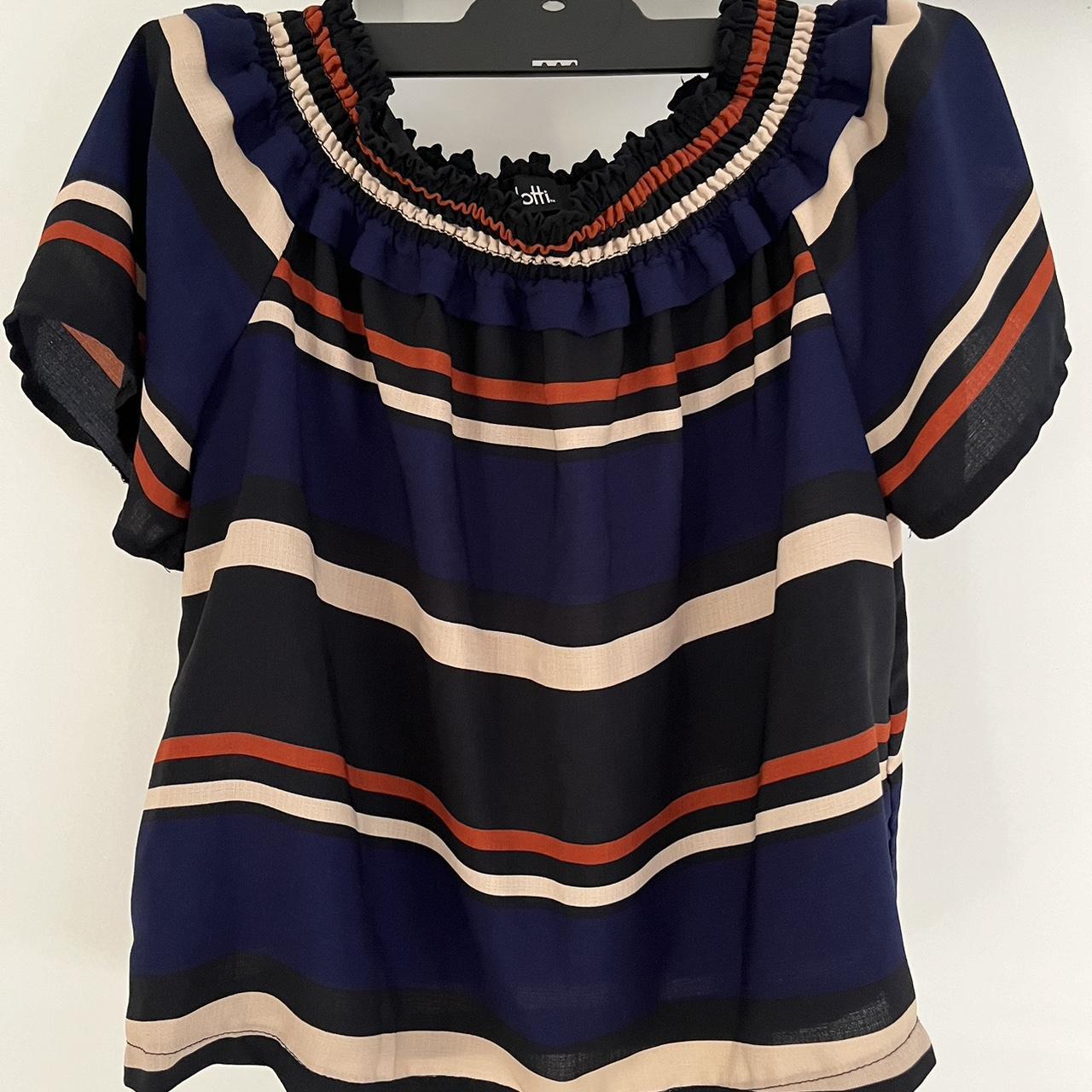 DOTTI top Short Sleeve Short length Elastic... - Depop