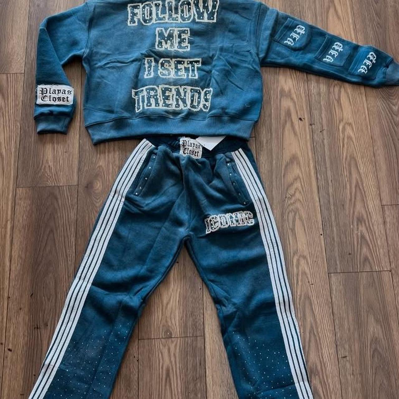 Iconic blue and white tracksuit | Depop