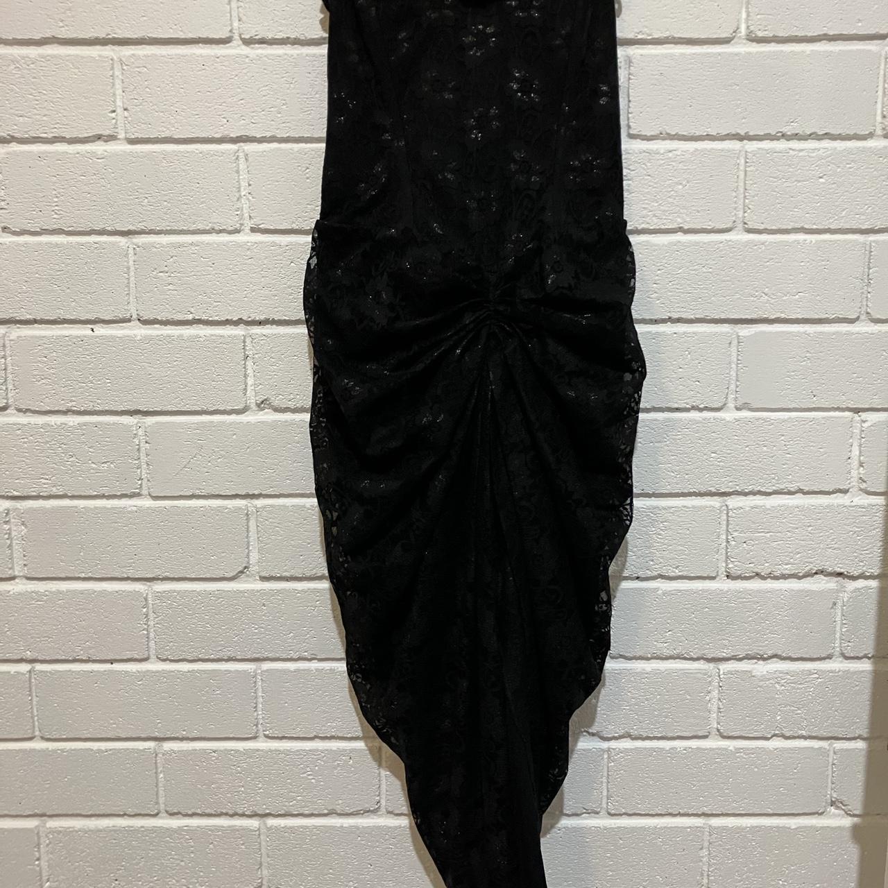 Vintage Gerry Shaw dress Black lace Corset bodice... - Depop