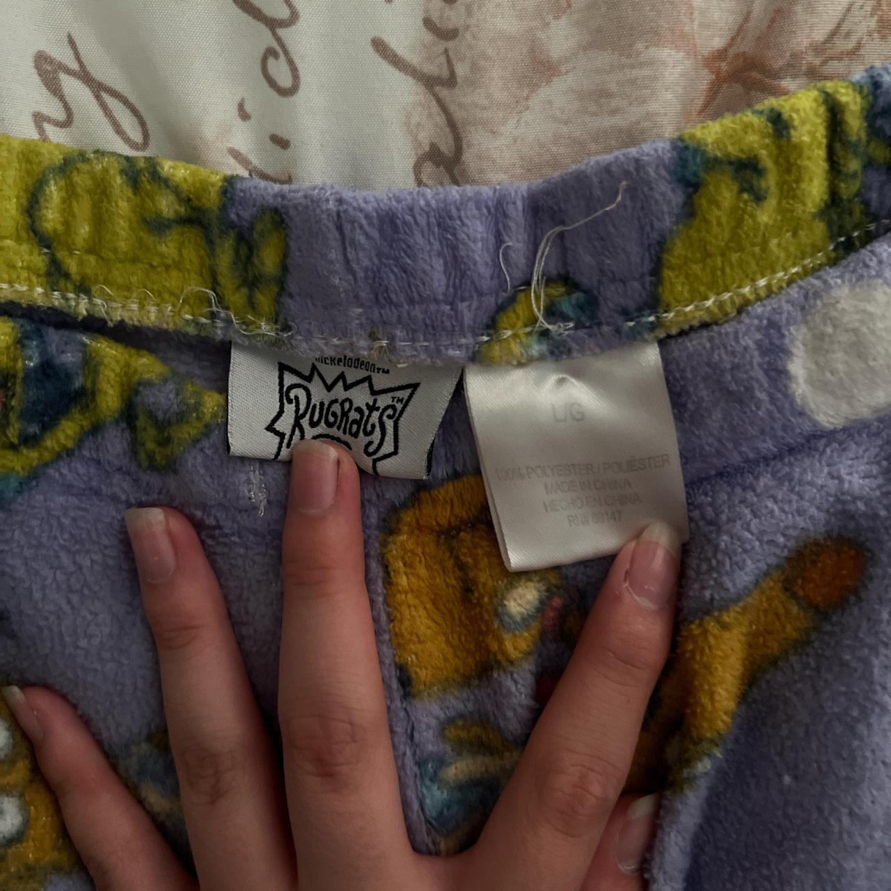 Purple and yellow Nickelodeon Rugrats pajama pants ... | Depop