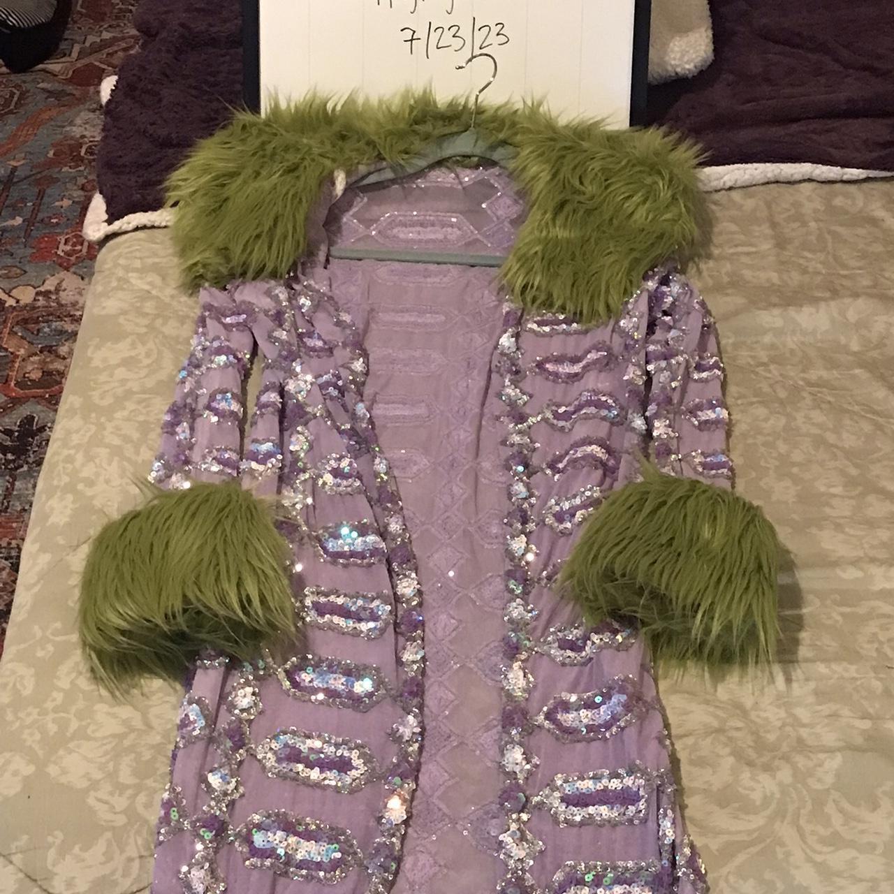 DiscoxLux duster in vanishing fae material. Size... - Depop