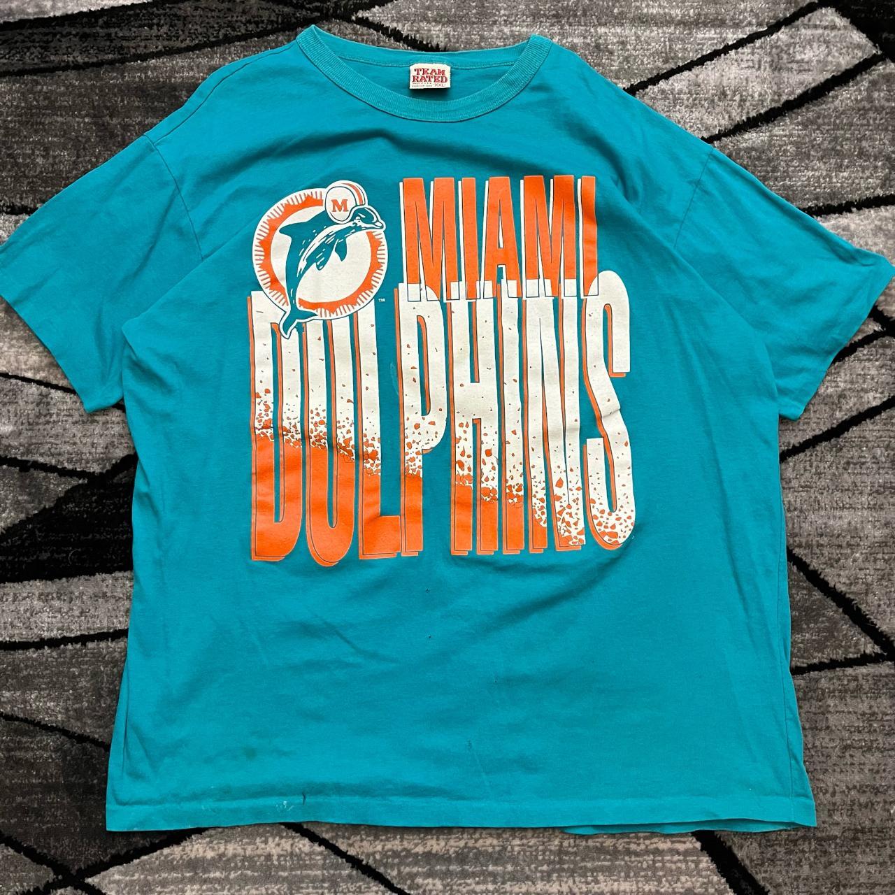 Miami Dolphins Tee AboutTheItem: Vintage 90s Miami... - Depop