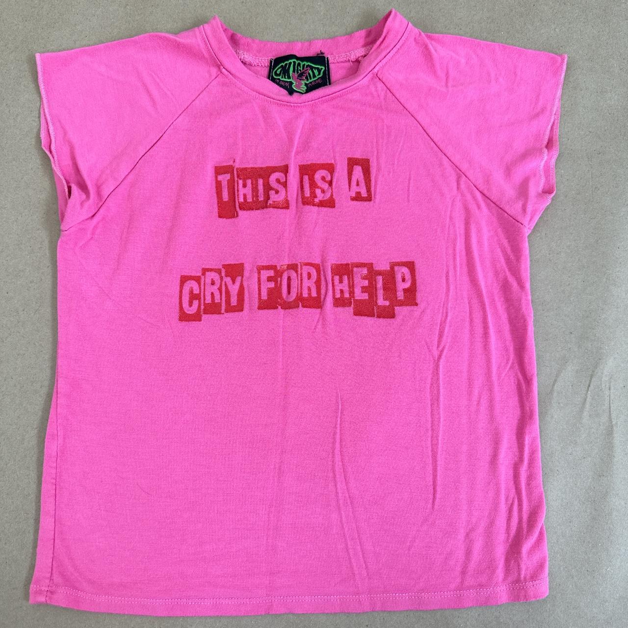 O-MIGHTY Women's Pink T-shirt | Depop