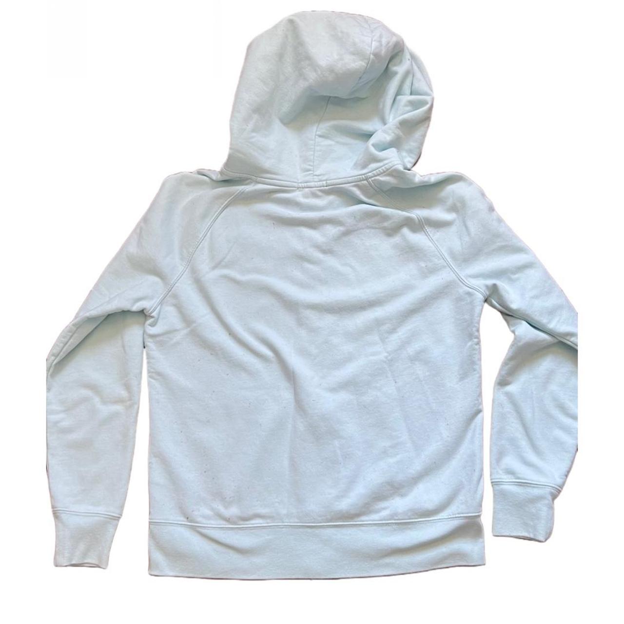 2000s Light Blue Gap Logo Zip Up Hoodie Youth Large,... - Depop