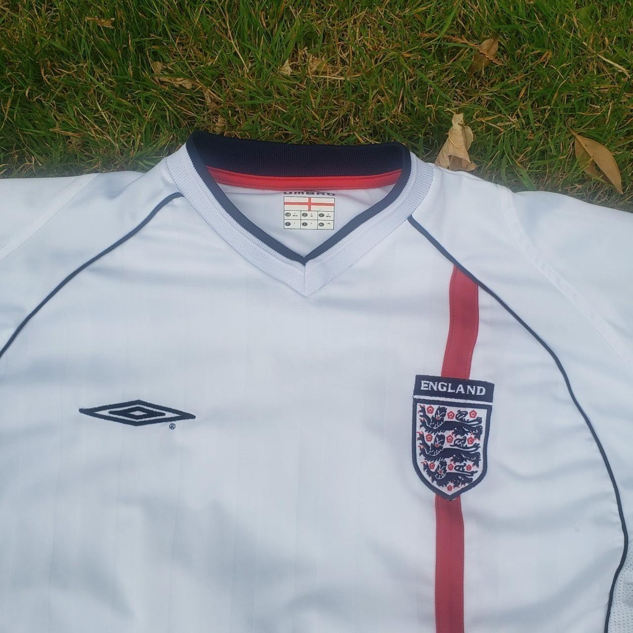 England 2002 World Cup shirt Umbro L Large P2P:... - Depop