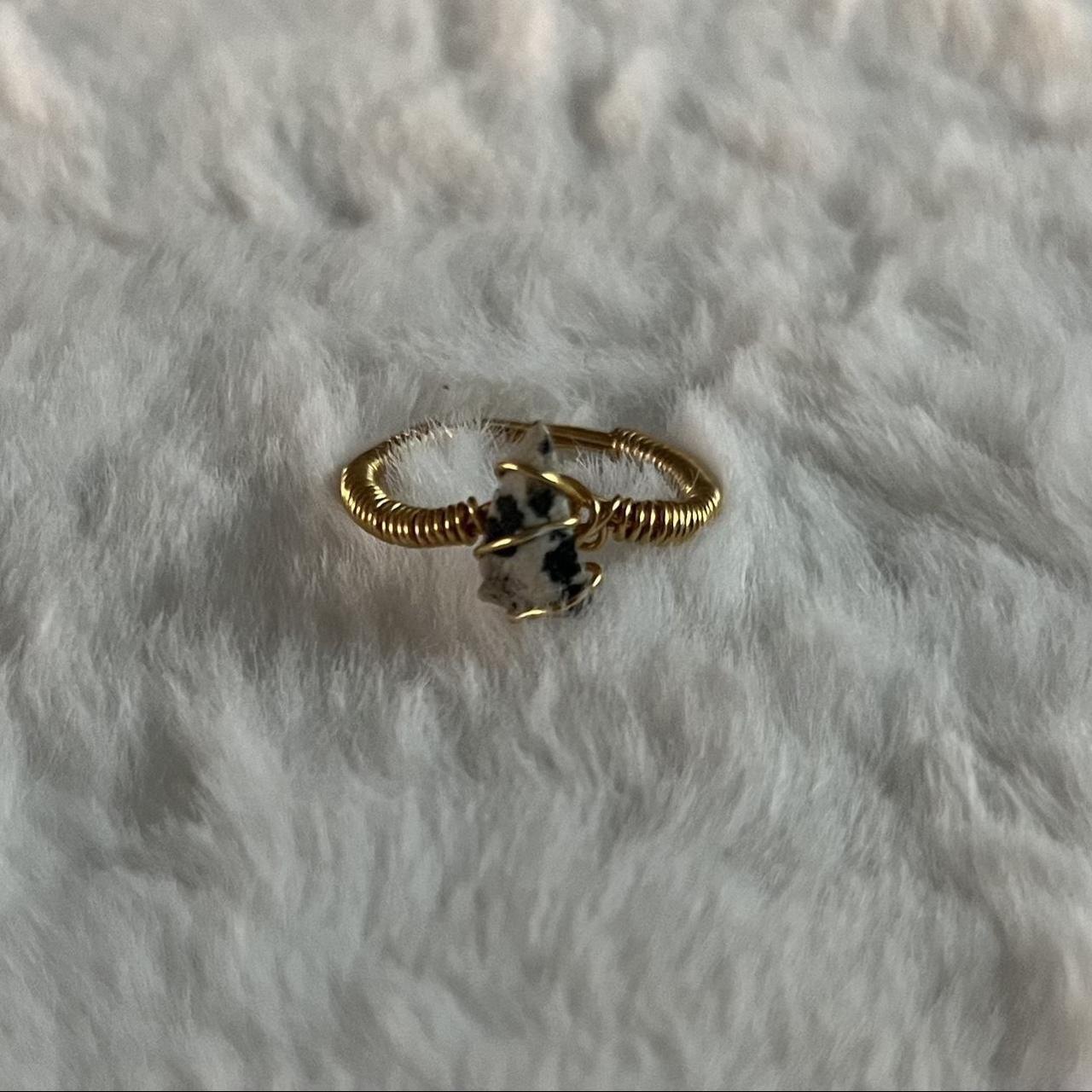 Handmade cow print gold wire ring :) #handmade... - Depop