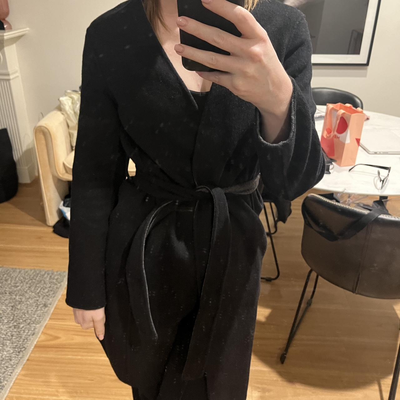 Seed wool coat - black and grey (fully reversible).... | Depop