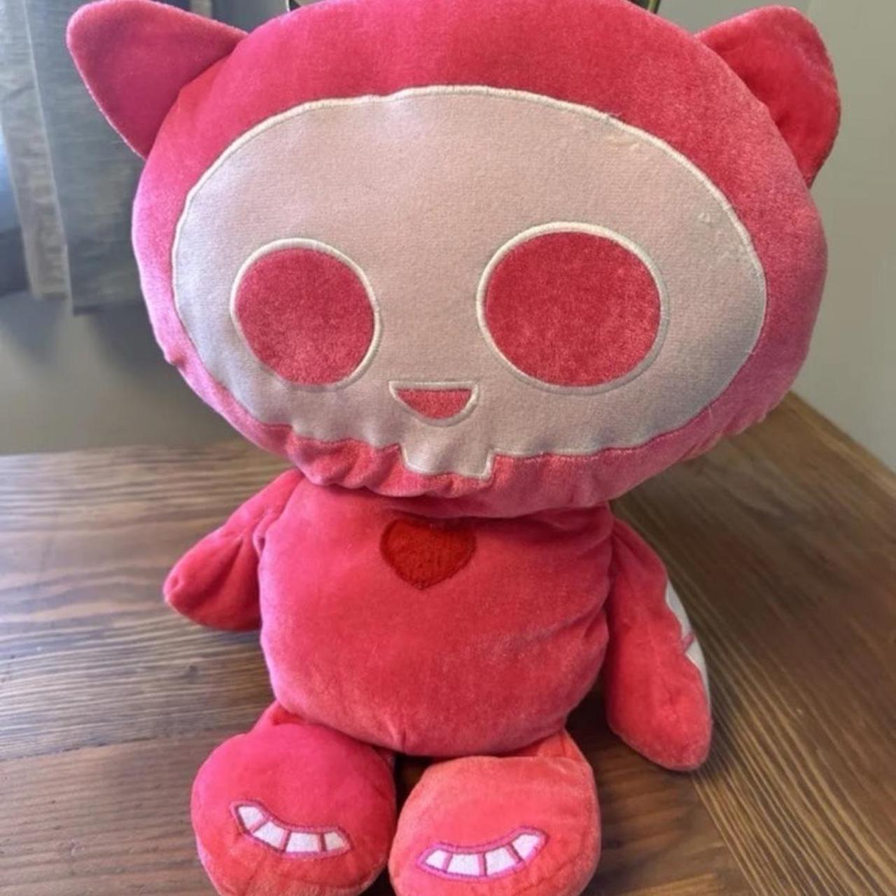 Skelanimals 13" Hot Pink Kit the Cat Plush Stuffed... | Depop