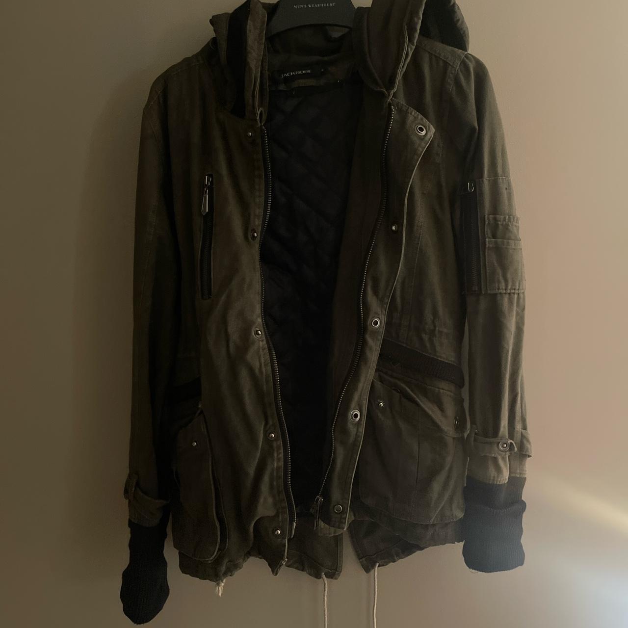 Jackrose jacket Zip in hood really cool sleeves and... - Depop