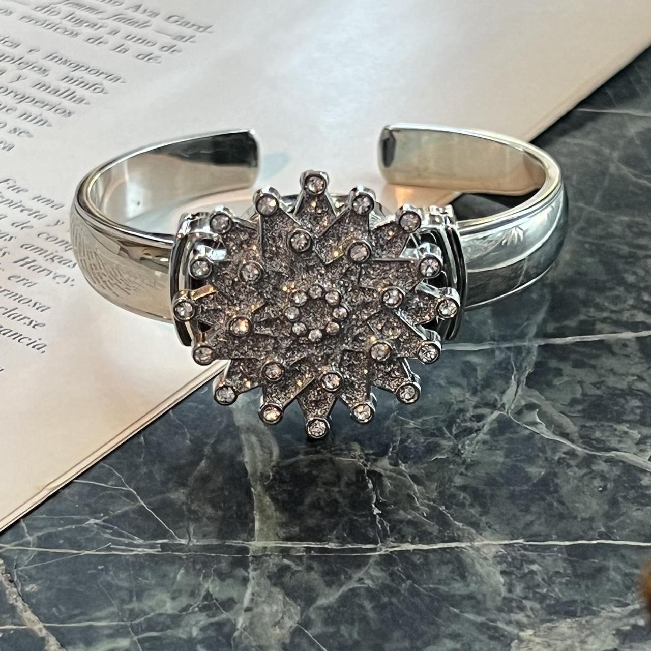 Vintage Silver Tone Bangle Peekaboo Watch In good... | Depop