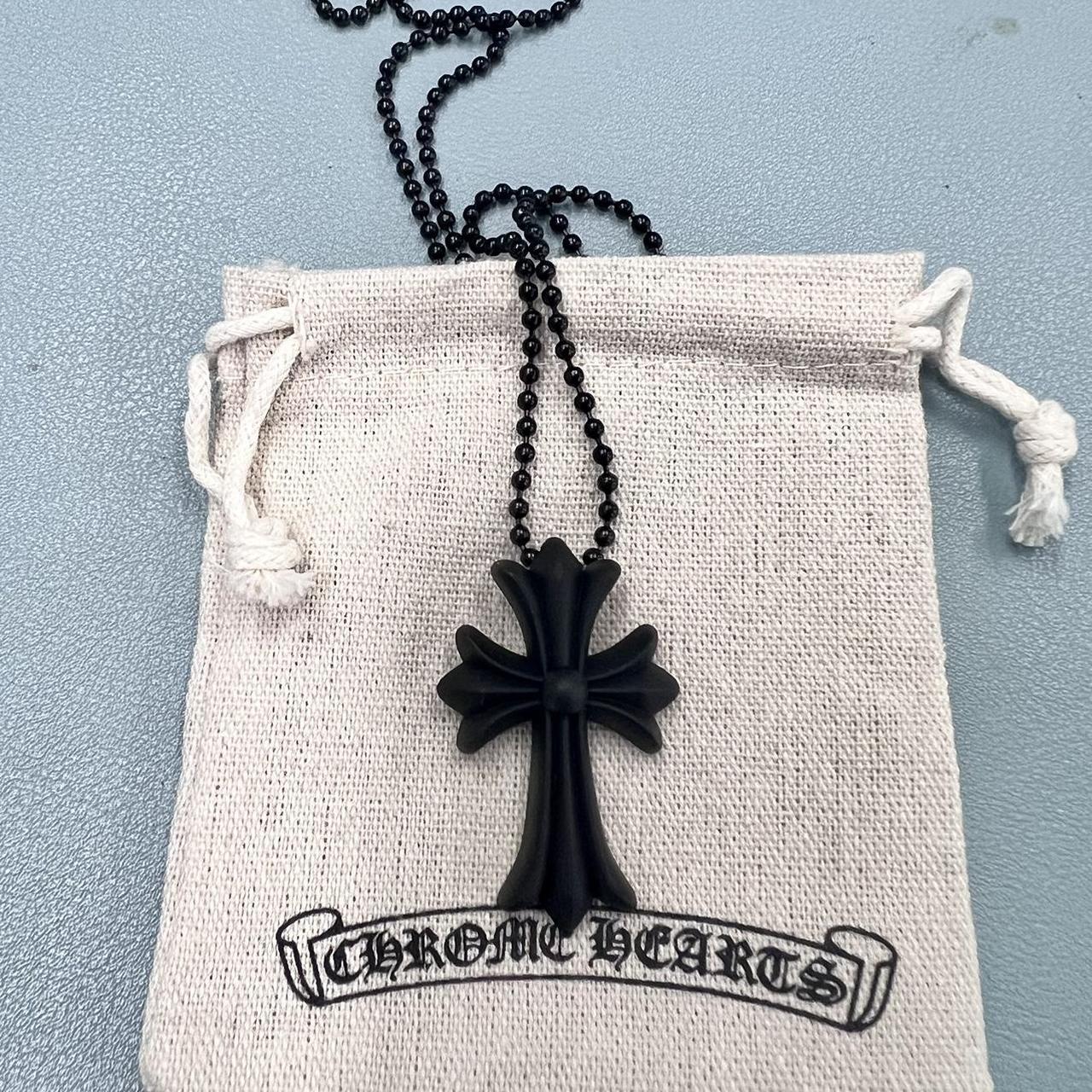Chrome Style 20th Anniversary White Cross Rubber... - Depop