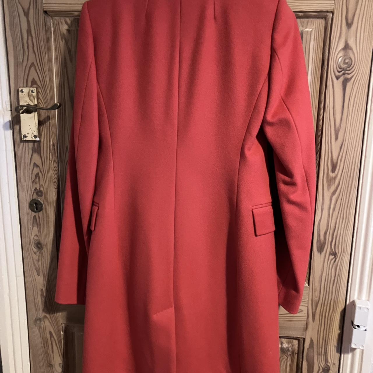 Reiss red single breasted winter coat. Only worn a... - Depop