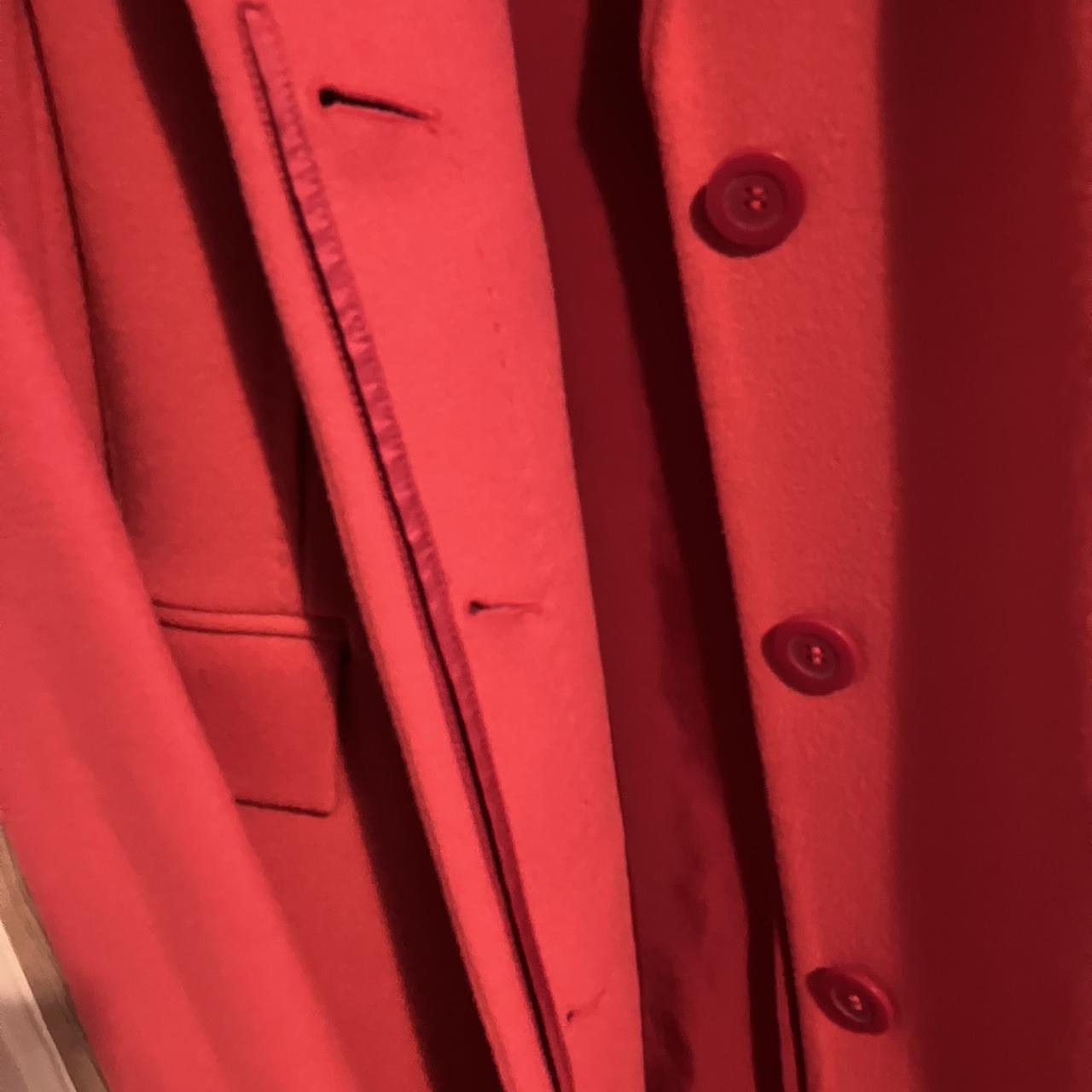 Reiss red single breasted winter coat. Only worn a... - Depop