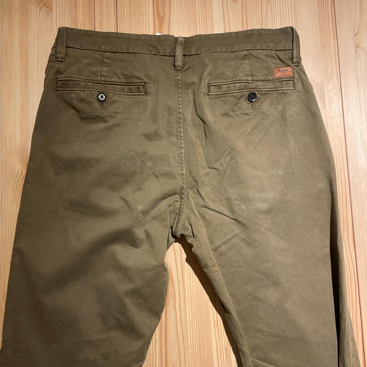 32” straight legs green timberland chino trousers - Depop
