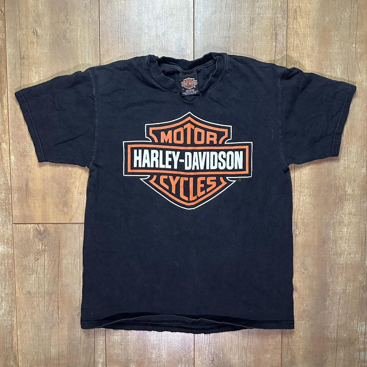 Vintage Harley Davidson Crest Logo Shirt Size M 90s... | Depop