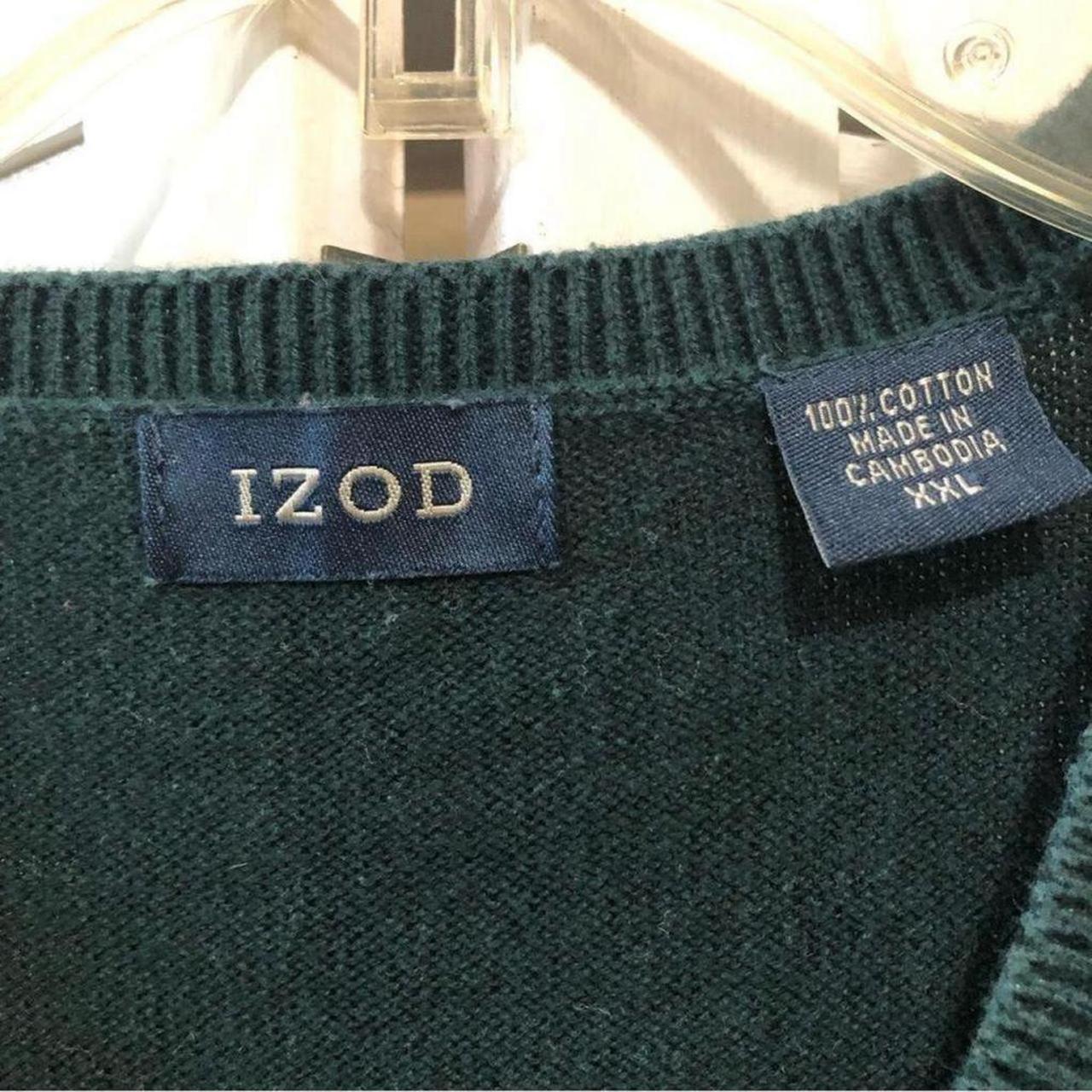 Izod green gray diamond pattern cotton grandpa’s... - Depop