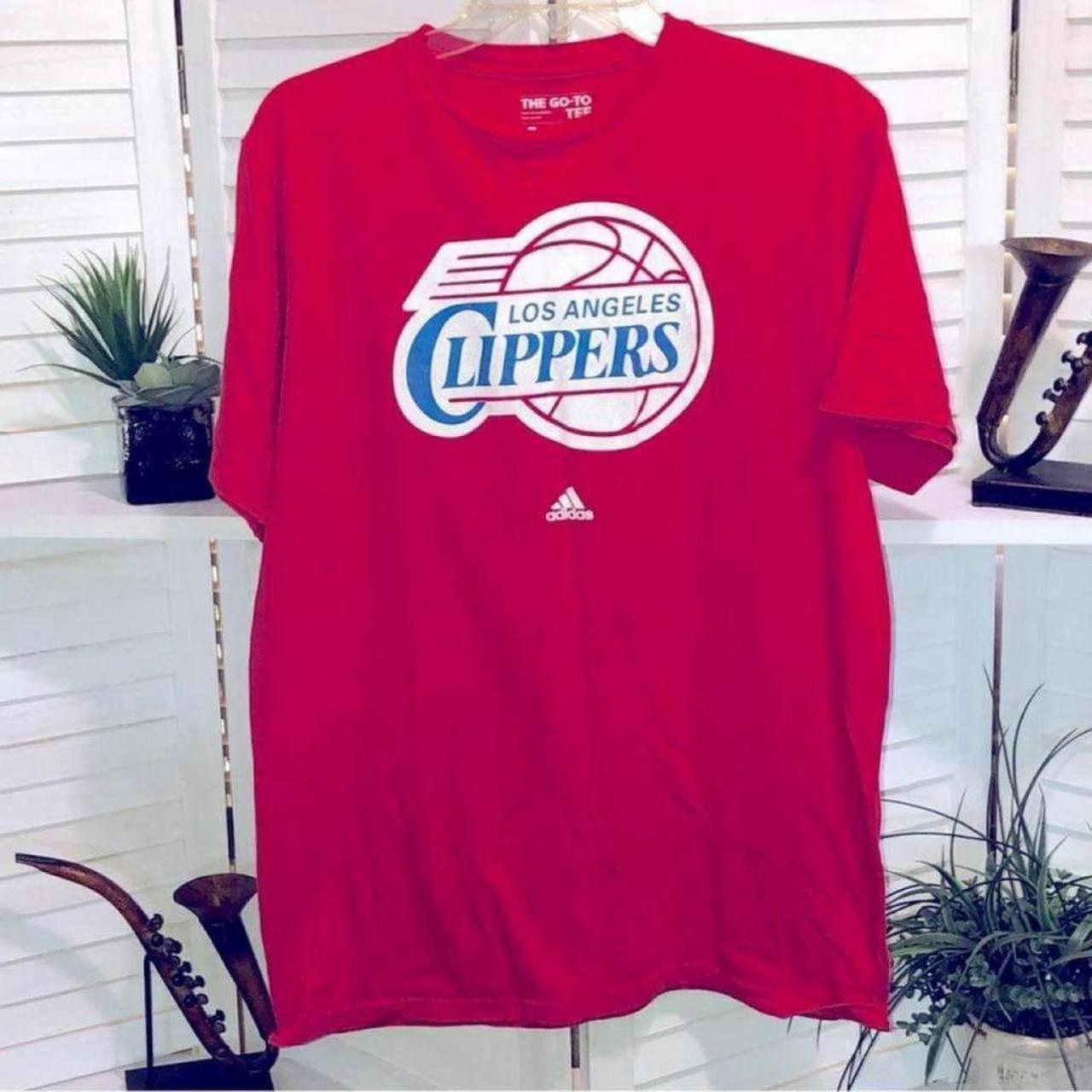 ADIDAS Los Angeles Clippers red short sleeves cotton... - Depop