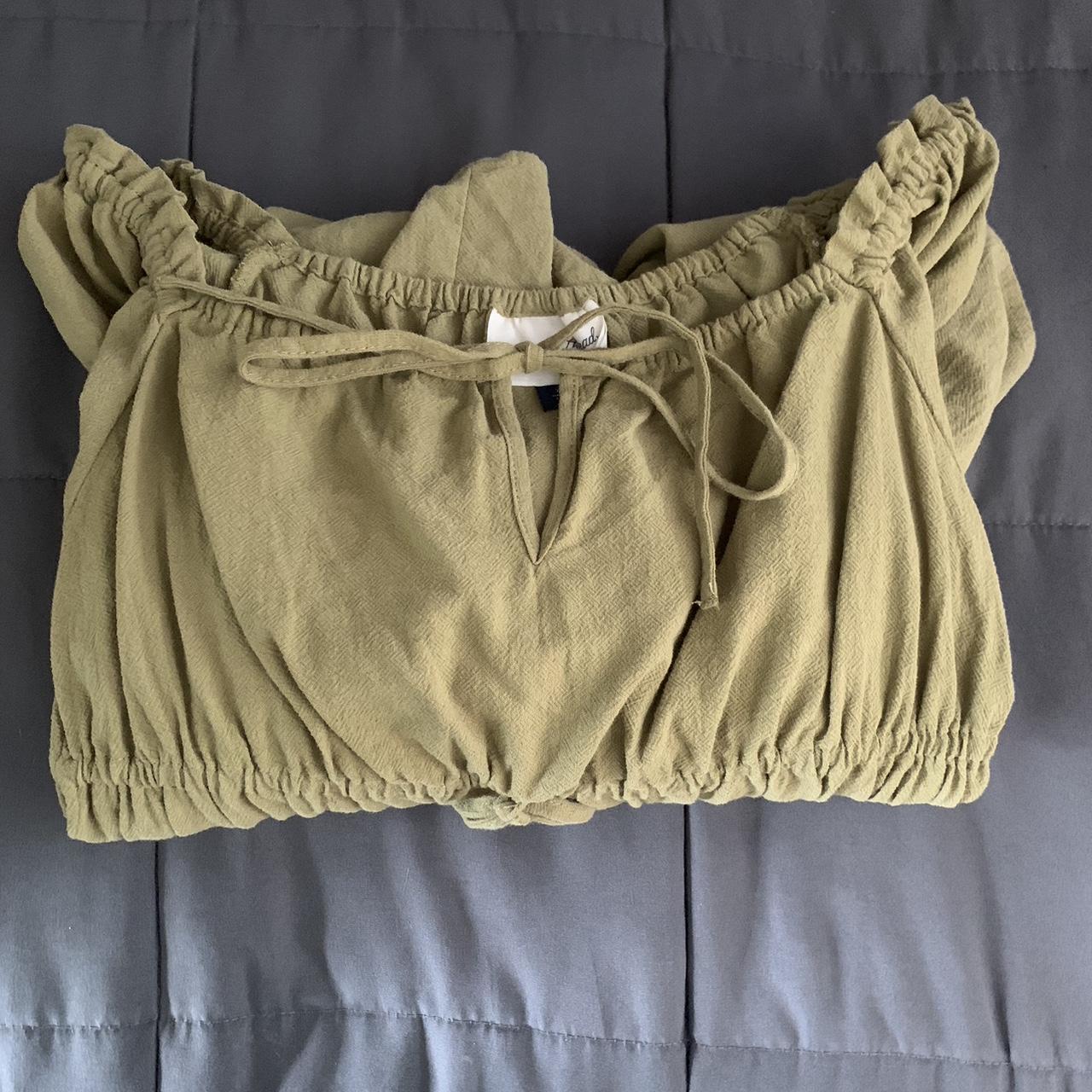 Universal Thread Women's Khaki and Green Dress | Depop