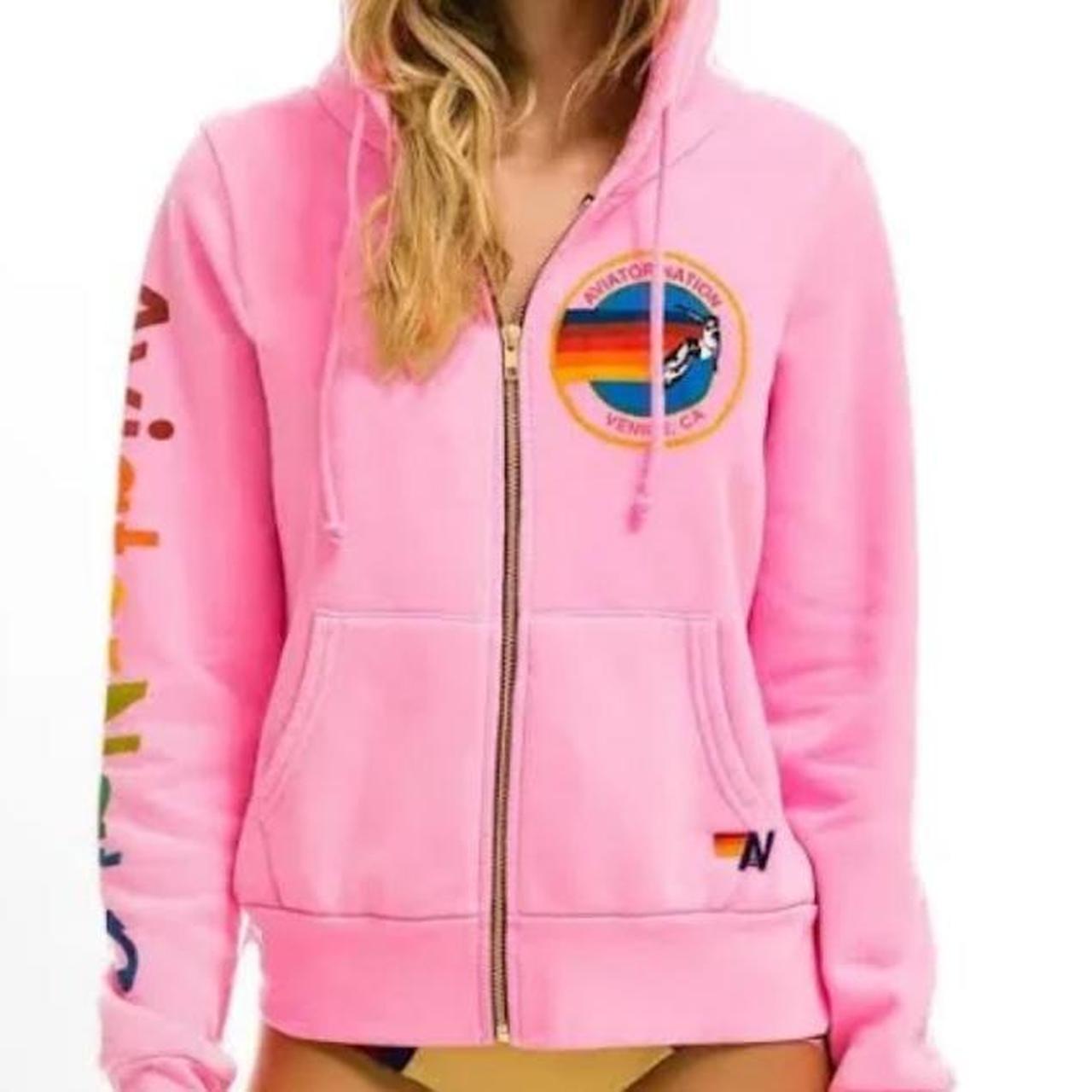 Pink Jacket Aviator Nation woman’s extra small - Depop