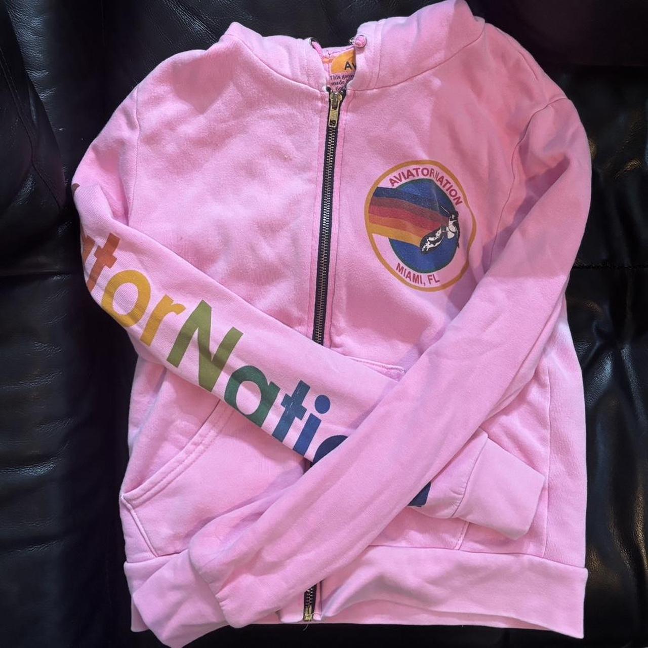 Pink Jacket Aviator Nation woman’s extra small - Depop