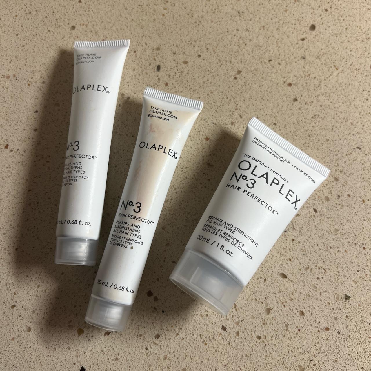 Three travel size olaplex number 3. Two 20mL (.68oz)... - Depop
