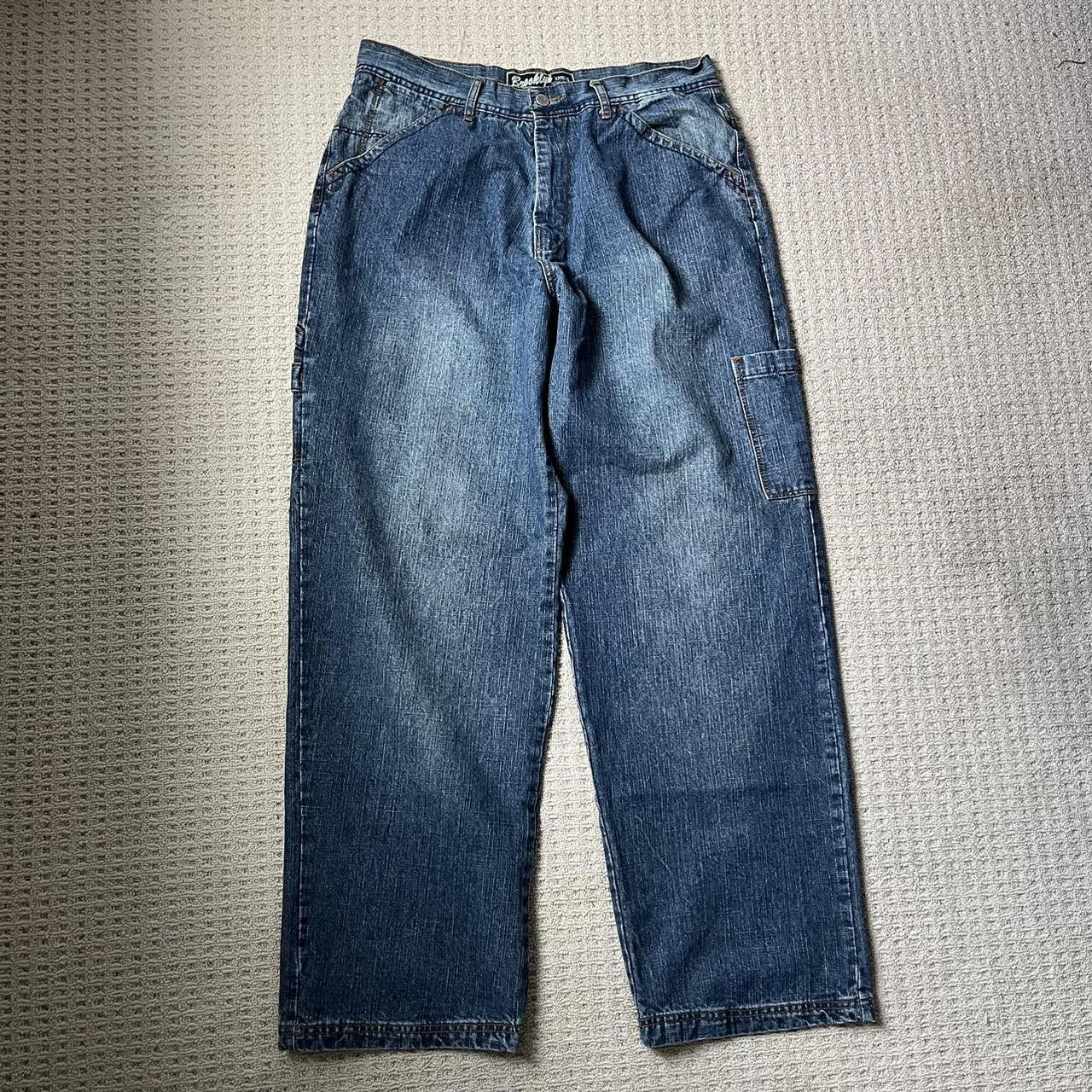 swaggy baggy grunge y2k skater brooklyn xpress jeans... - Depop