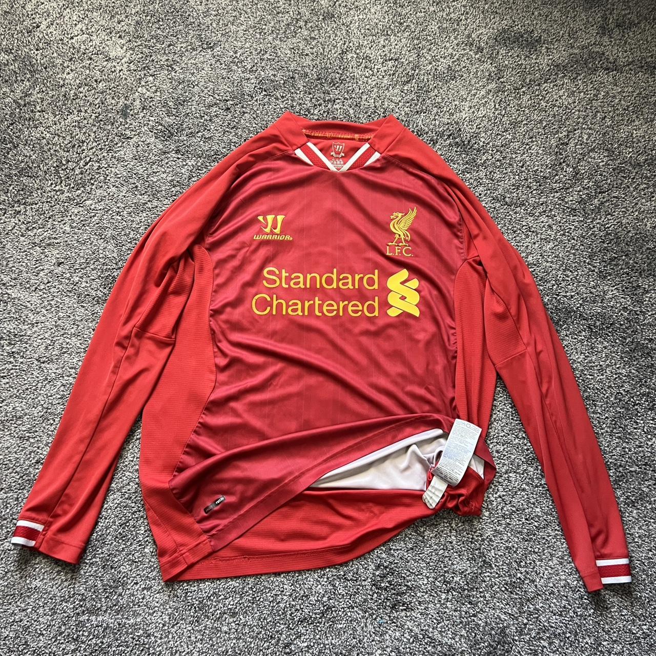 Liverpool 13/14 long-sleeve Steven Gerrard home kit... - Depop