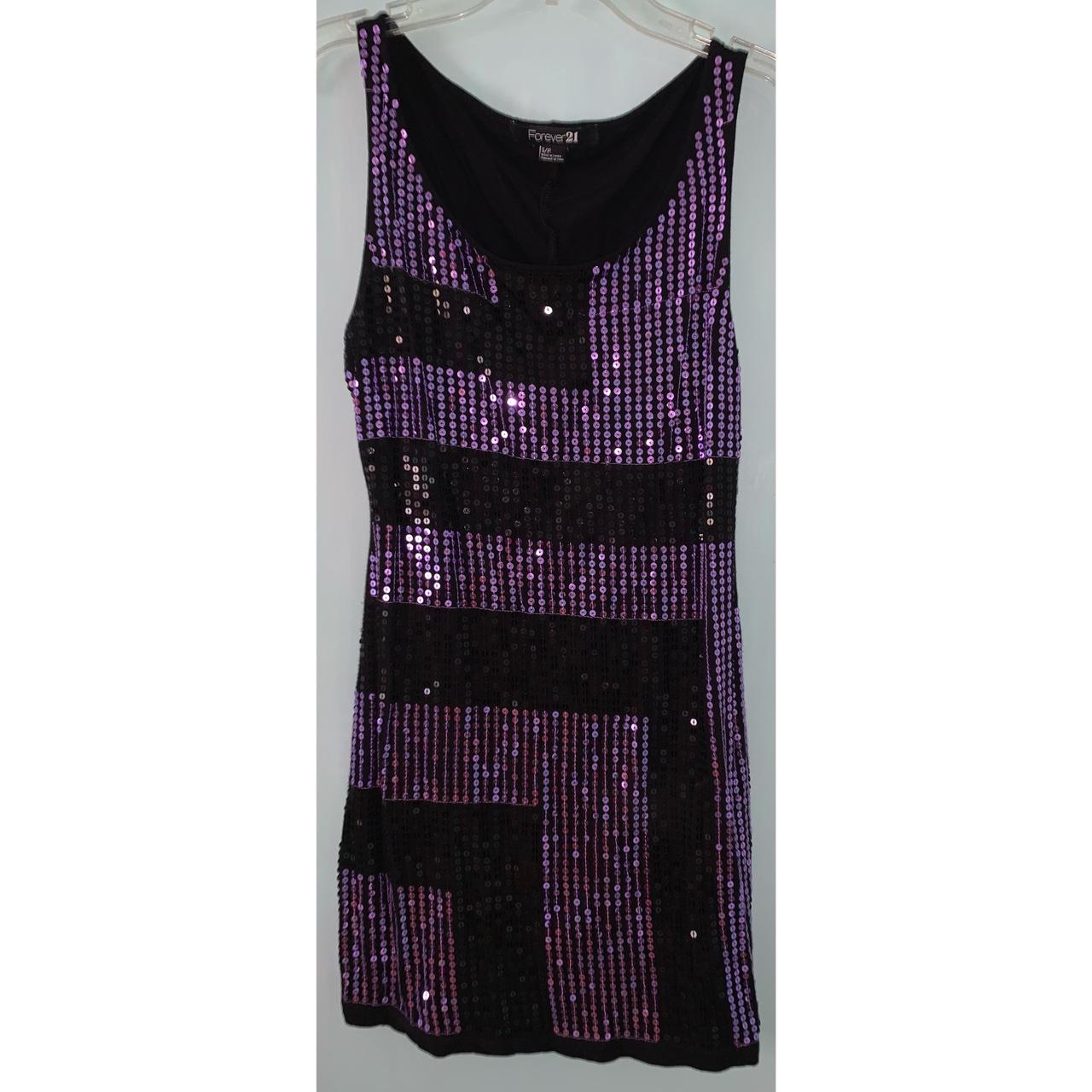 2000s Sequin Mini Dress Forever 21 size small with... - Depop