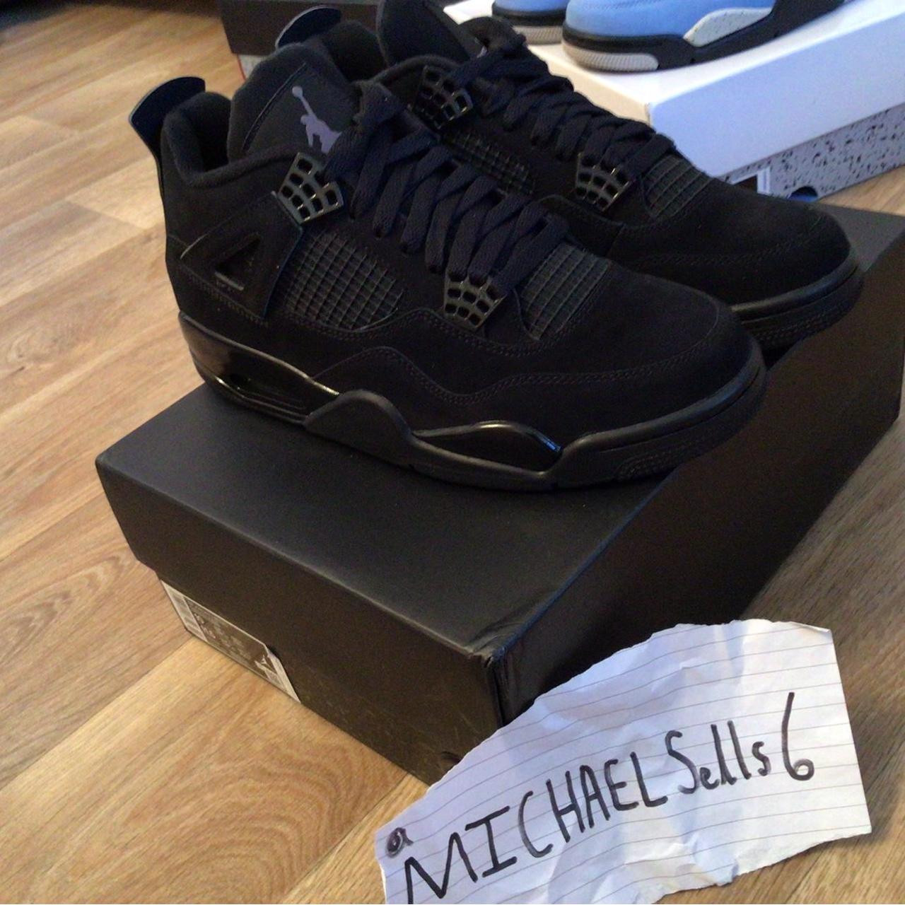 Jordan 4 black cats Never worn Size 9 #Jordan4... - Depop