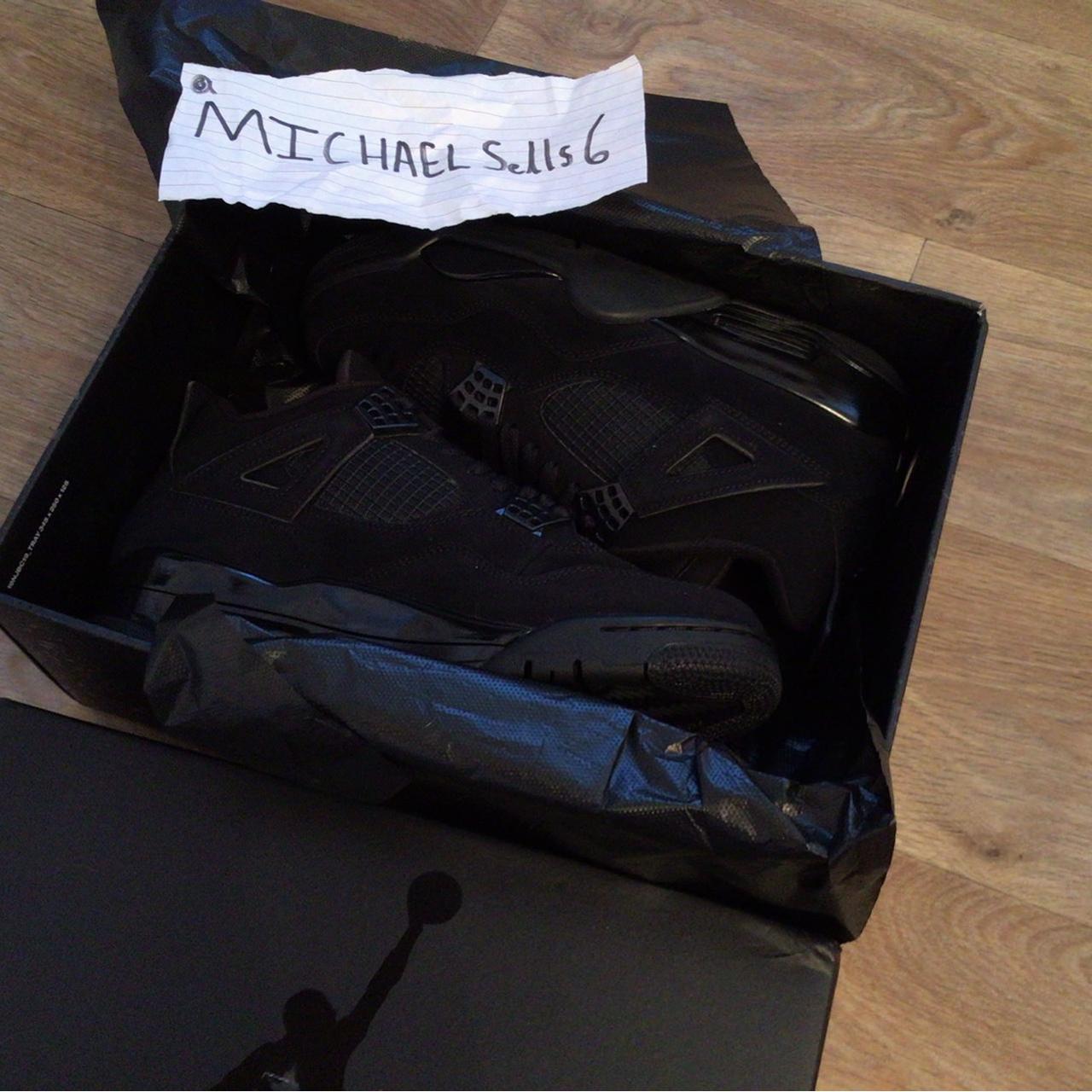 Jordan 4 black cats Never worn Size 9 #Jordan4... - Depop