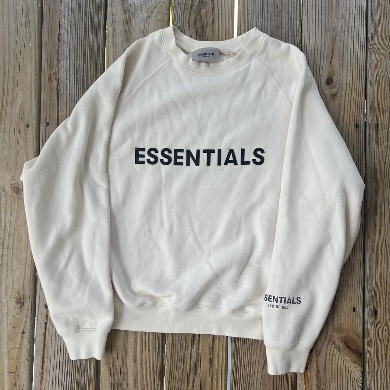 cream essentials crewneck purchased online | near... - Depop