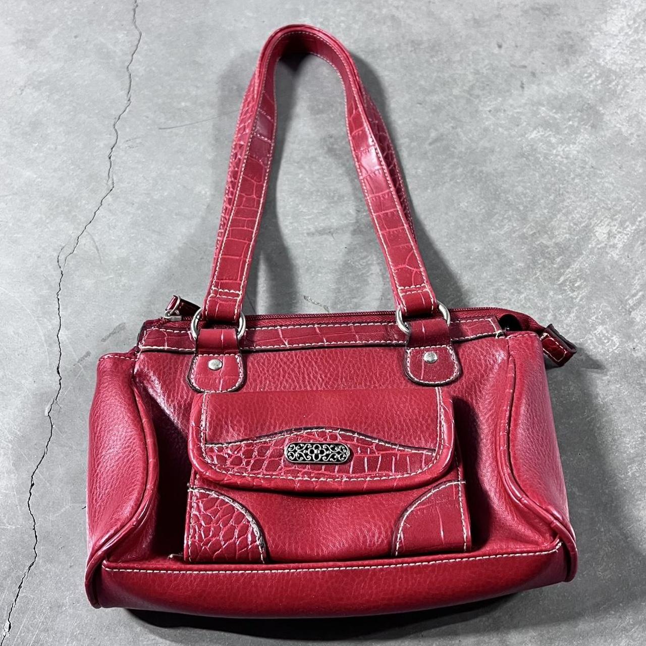 VINTAGE RED SHOULDER PURSE WALLET ON FRONT (SHOWN... | Depop